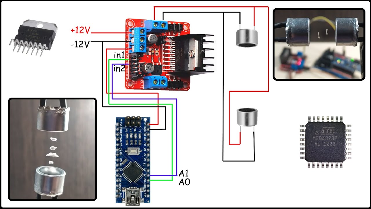 How to make an  Acoustic Levitation device. Arduino Nano v3.0 + L298n
