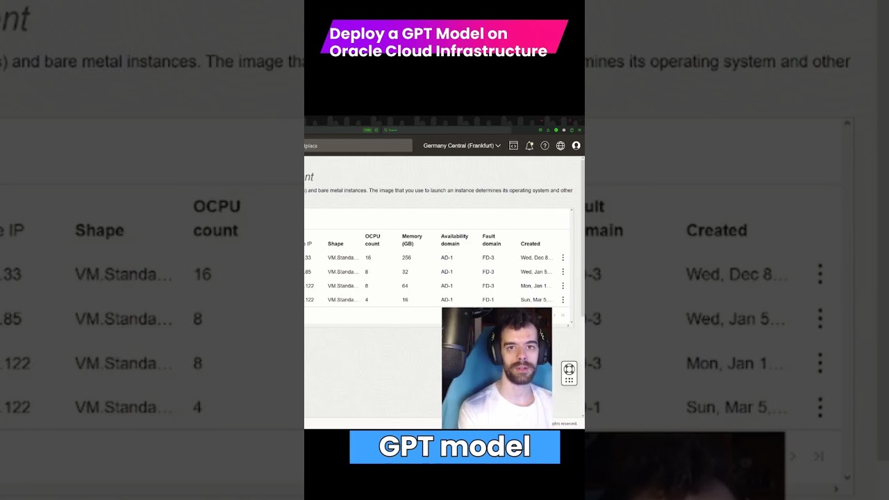 Deploy a GPT model on Oracle Cloud Infrastructure