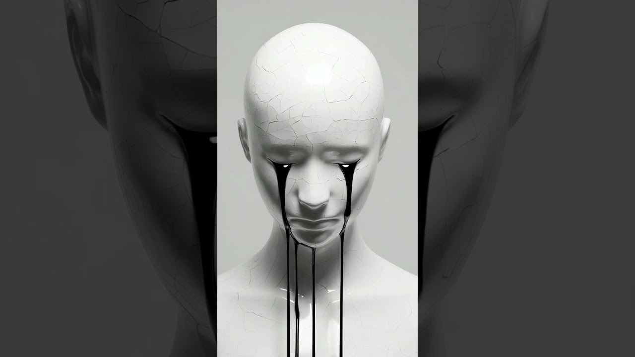 It doesn't have a face, but it's crying