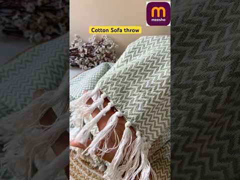 Cotton Sofa throw from Meesho | Meesho home decor | Diwali decor #meesho