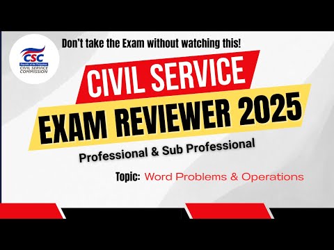 CIVIL SERVICE EXAM REVIEWER 2025 - Professional & Sub Professional