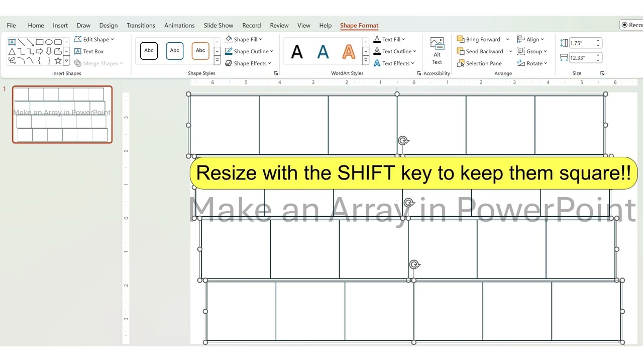 How to Make an Array of Objects in PowerPoint (006A)