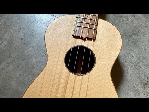 #689- Port Orford Cedar and Curly Walnut Tenor Ukulele