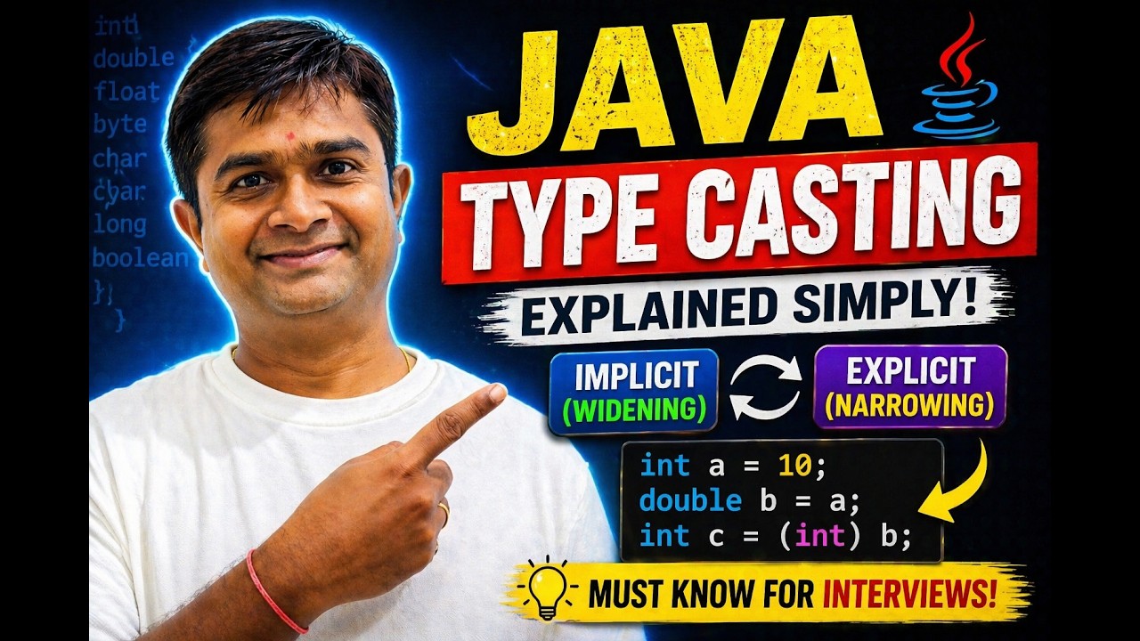 Type Casting in Java Explained | Widening vs Narrowing