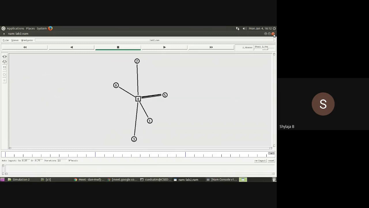 NS2 Program 2 Execution Demo