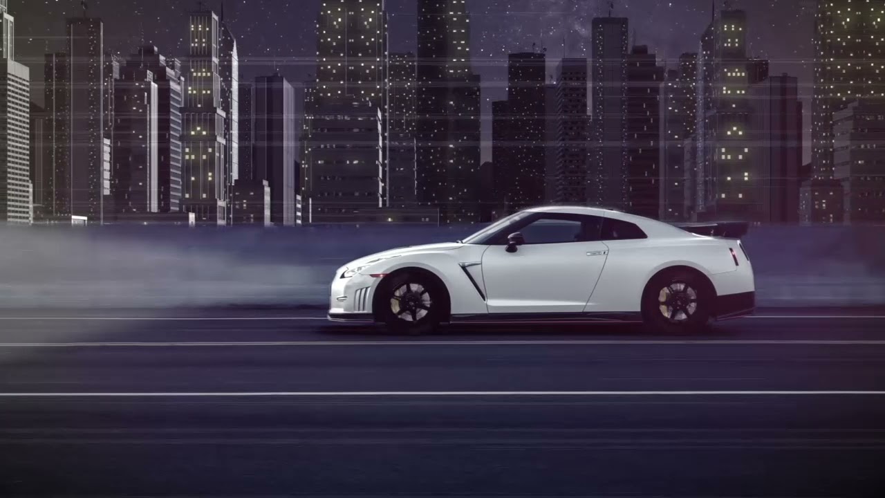 White Nissan GTR City Night Live Wallpaper + FREE Download (1080p HD)