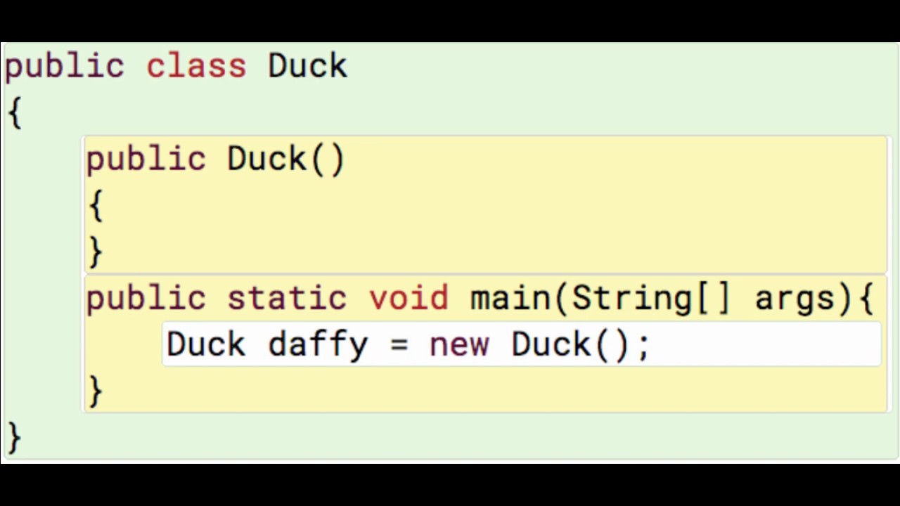 Java Objects 1: Calling a constructor