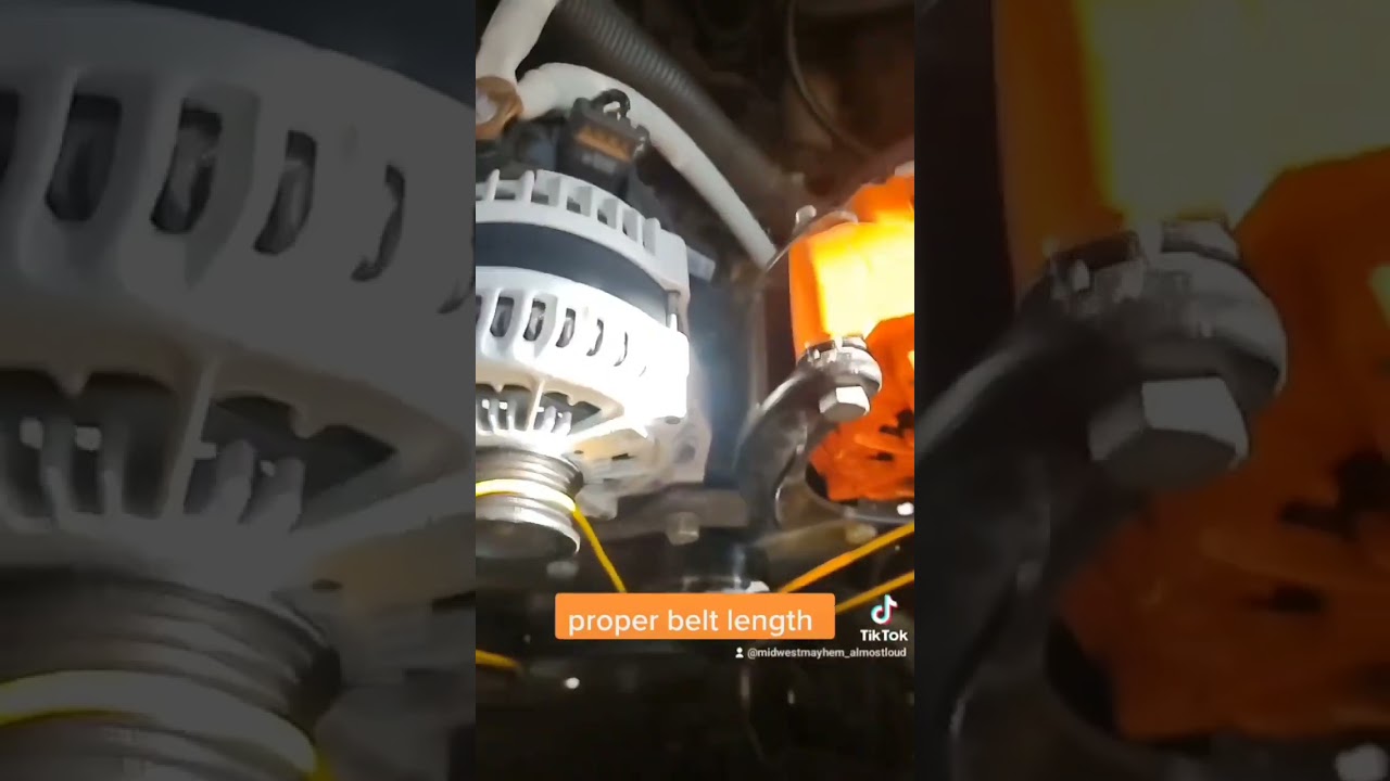 Proper Alternator Serpentine Belt Length and Tension.