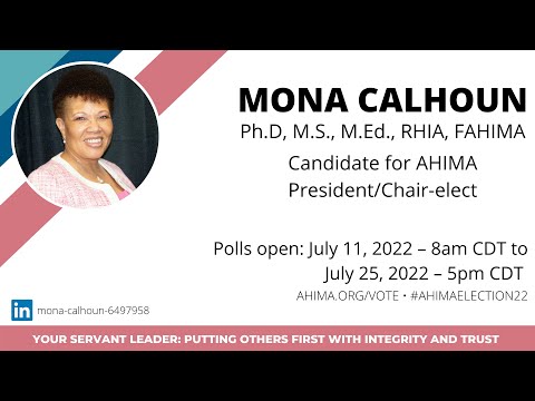 2022 AHIMA Election - Candidate for President/Chair-elect