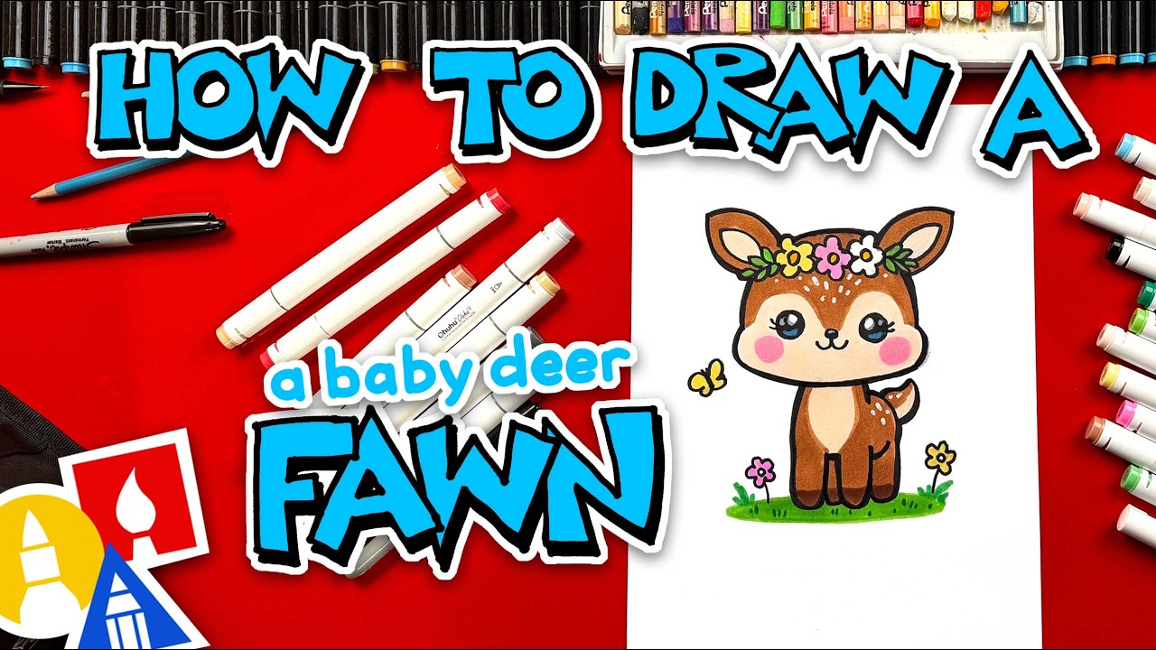 How To Draw A Baby Deer Fawn For Spring