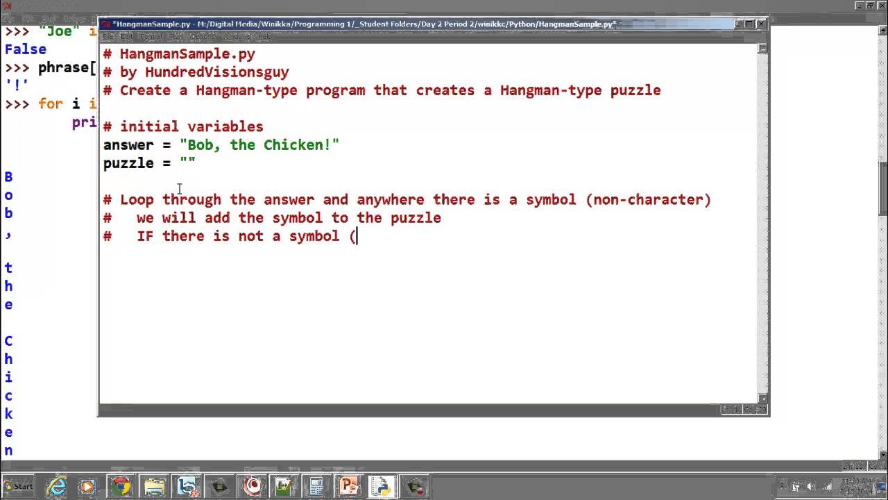 Python Strings as Sequences - Part 2