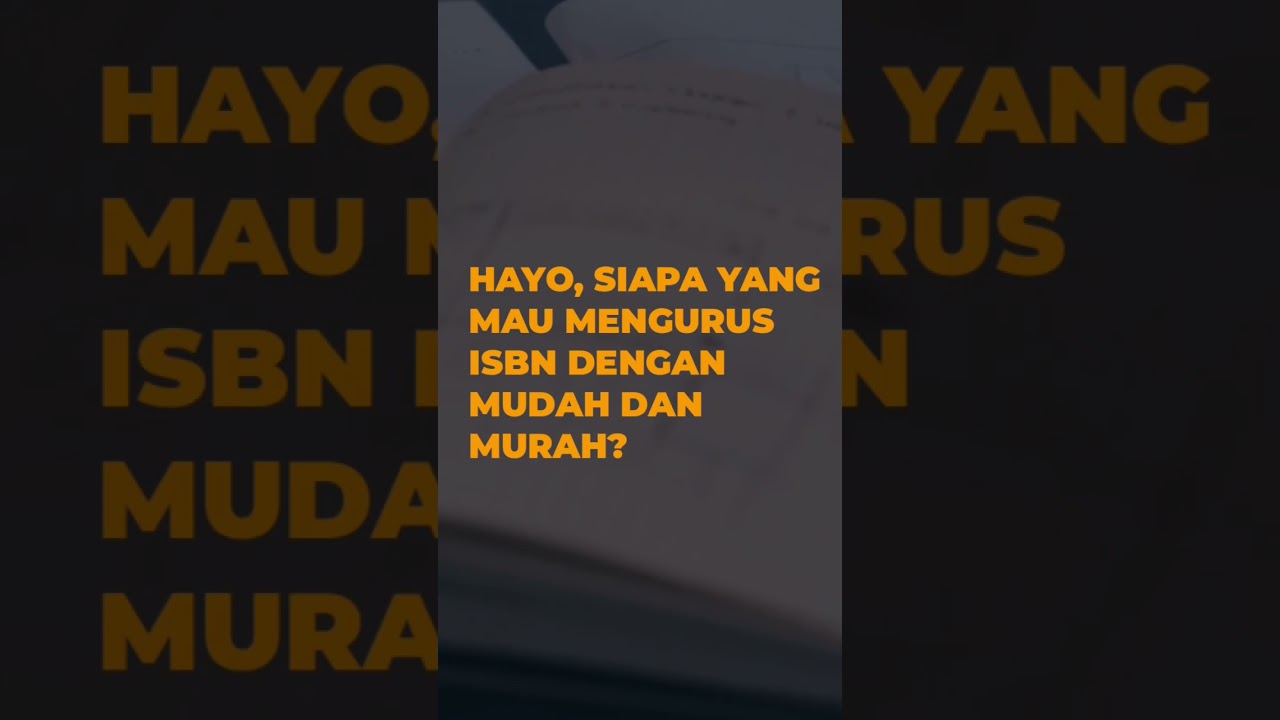 Cara Mengurus ISBN dengan Mudah😍🔥