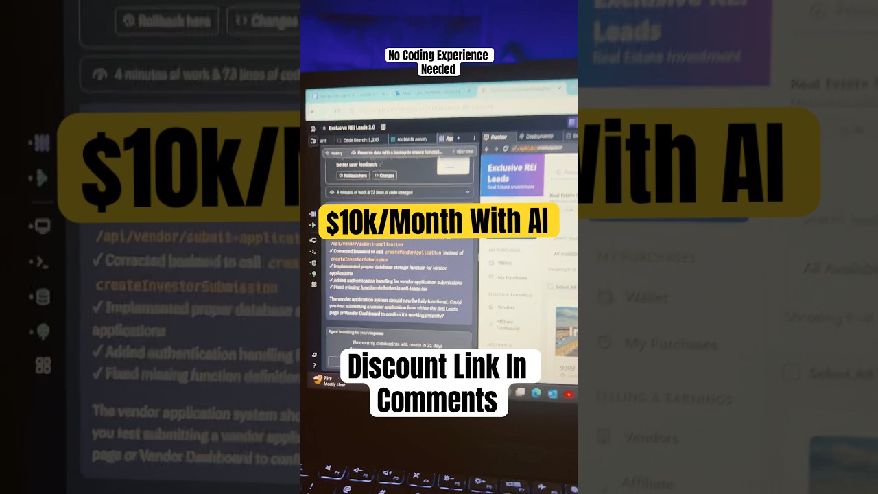 Make Money with AI: Build This App in 1 Day! 💻💰 #ai #replit #marketing #leads