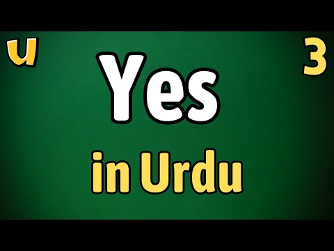 Urdu Video #3 - How to say ''YES'' in Urdu Properly - @CiaoUrdu