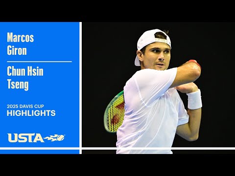 Marcos Giron vs. Chun Hsin Tseng Highlights | 2025 Davis Cup