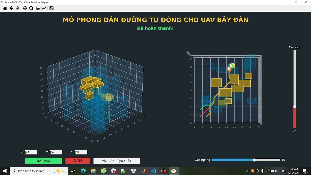 Real-Time 3D Simulation: A Pathfinding & Obstacle Avoidance for Multi-UAV Systems