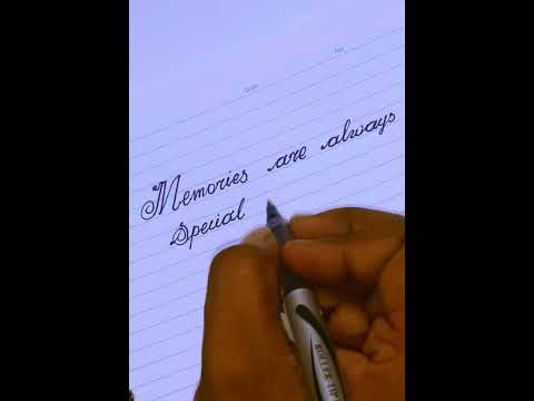 Memories poetry in English Cursive handwriting || Cursive handwriting
