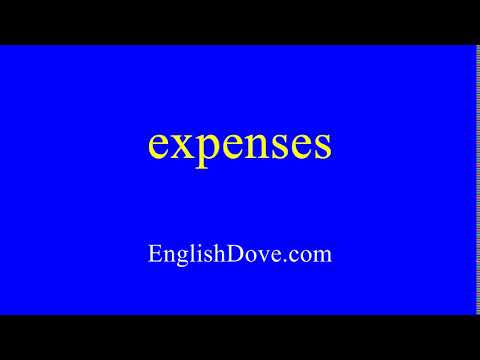 How to pronounce expenses in American English.