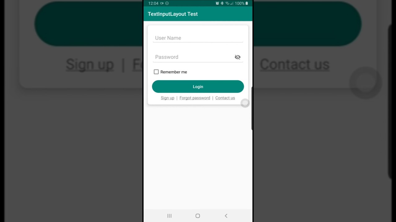 Android TextInputLayout (demo)