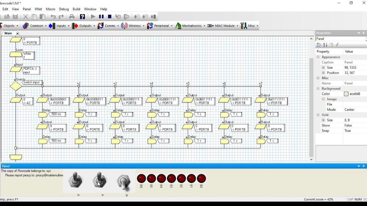 flowcode - 3 switches