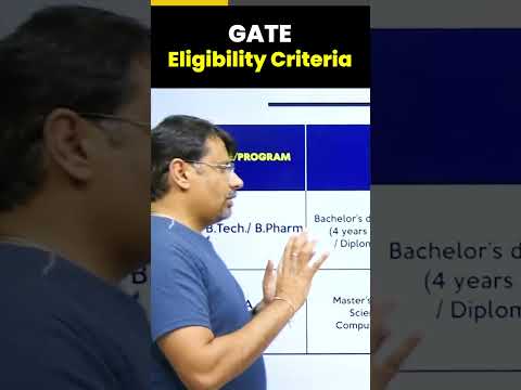 GATE Eligibility Criteria #gate #gpsir #shorts #youtubeshorts #trending #examtips