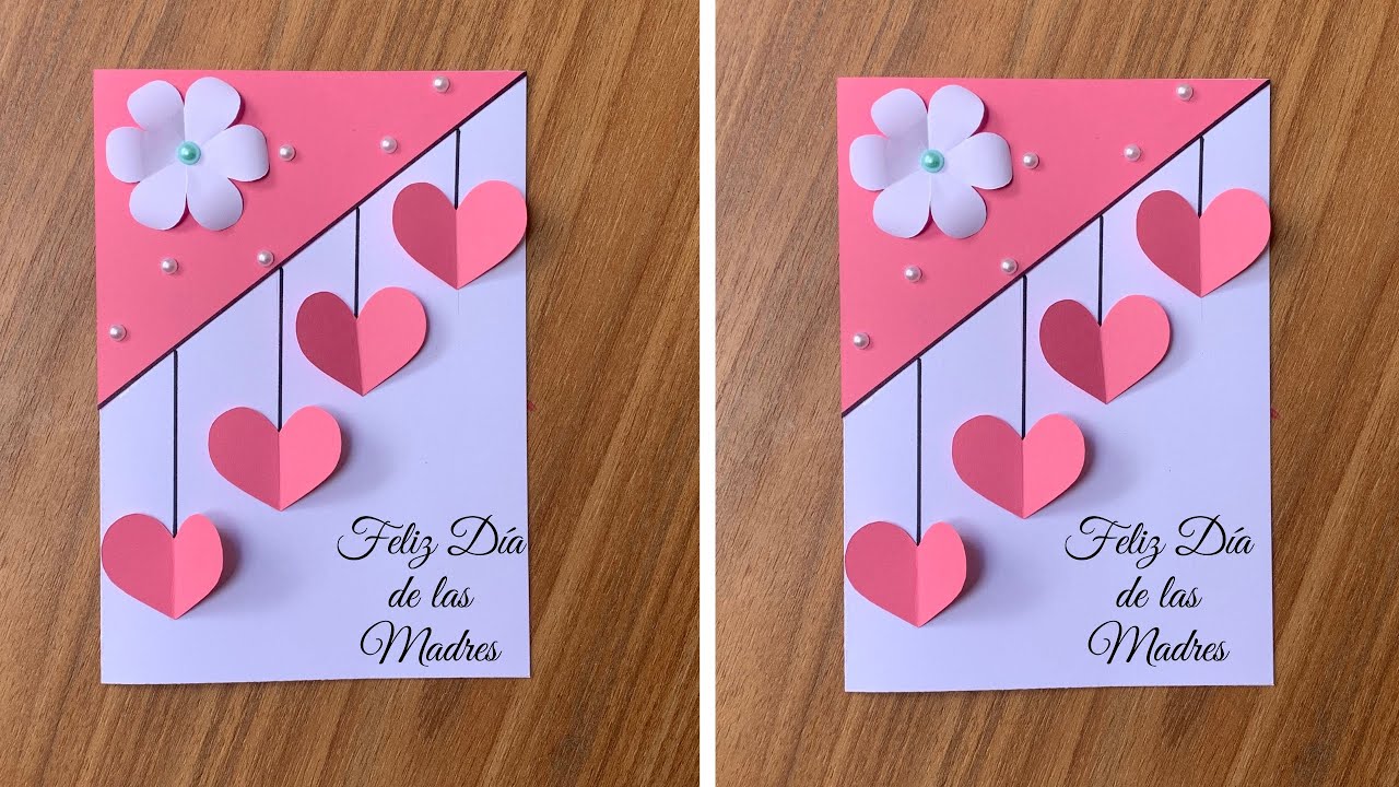 ¡IMPRESIONANTE Tarjeta para el Día de la Madre Hecha a Mano! Fácil, Bonita y Rápida de Hacer