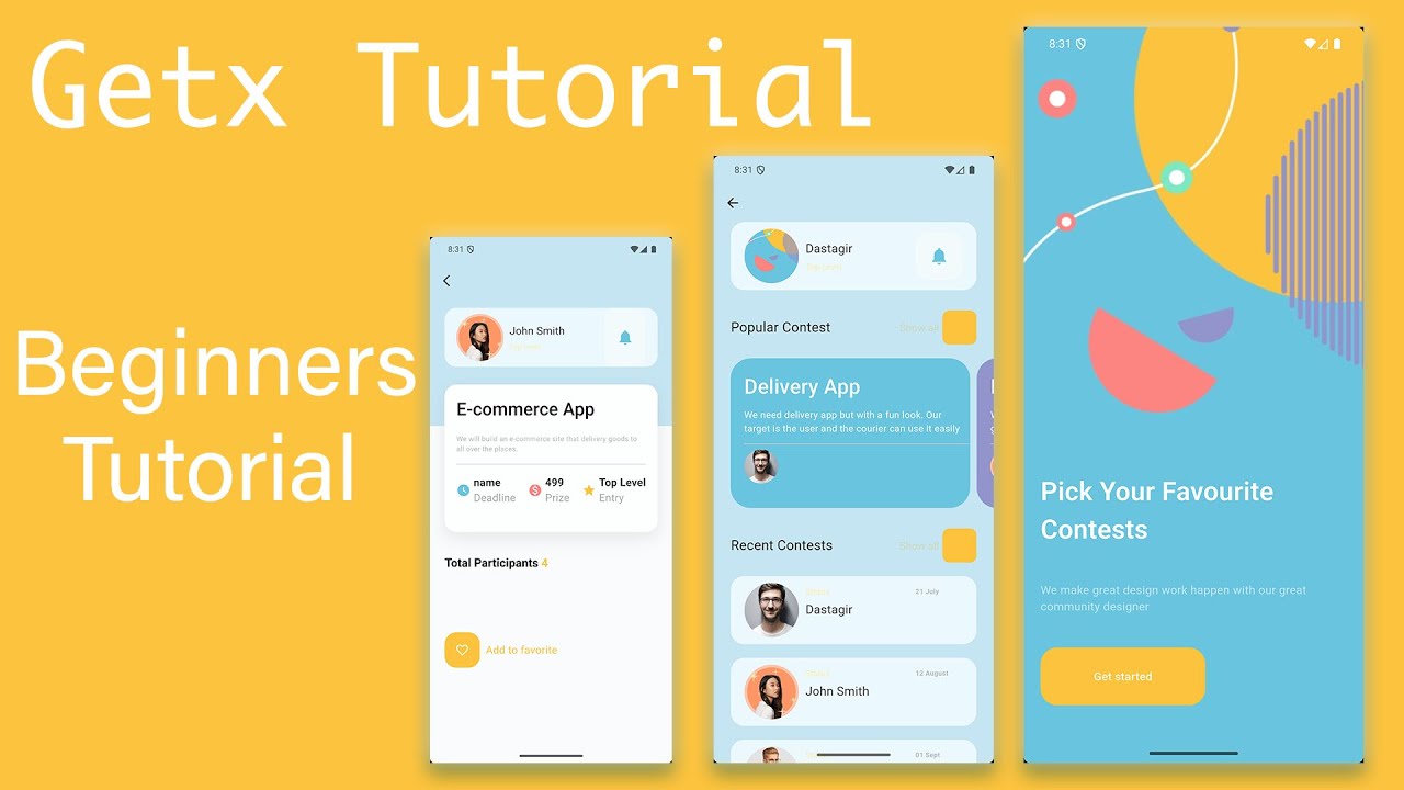 Flutter Getx Beginners Tutorial | Controllers | Obx | Restful API | State Management | Routing