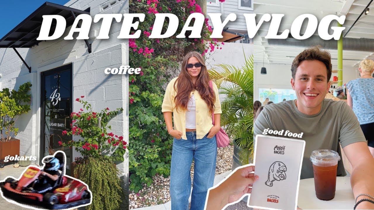 a DATE DAY VLOG: surprise date, coffee, good food, go karting + more