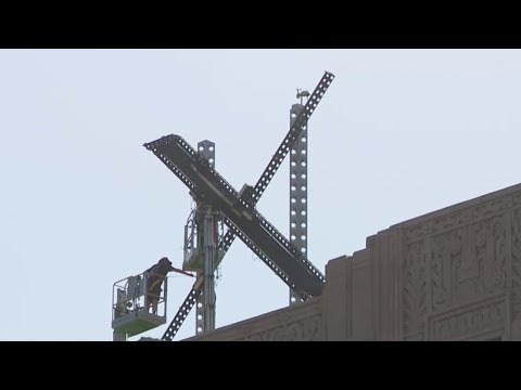 Twitter removes X sign from SF HQ roof