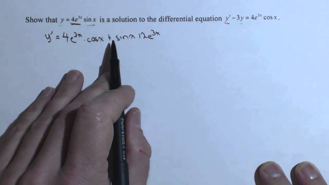 Verifying a Solution to a Differential Equation DER2