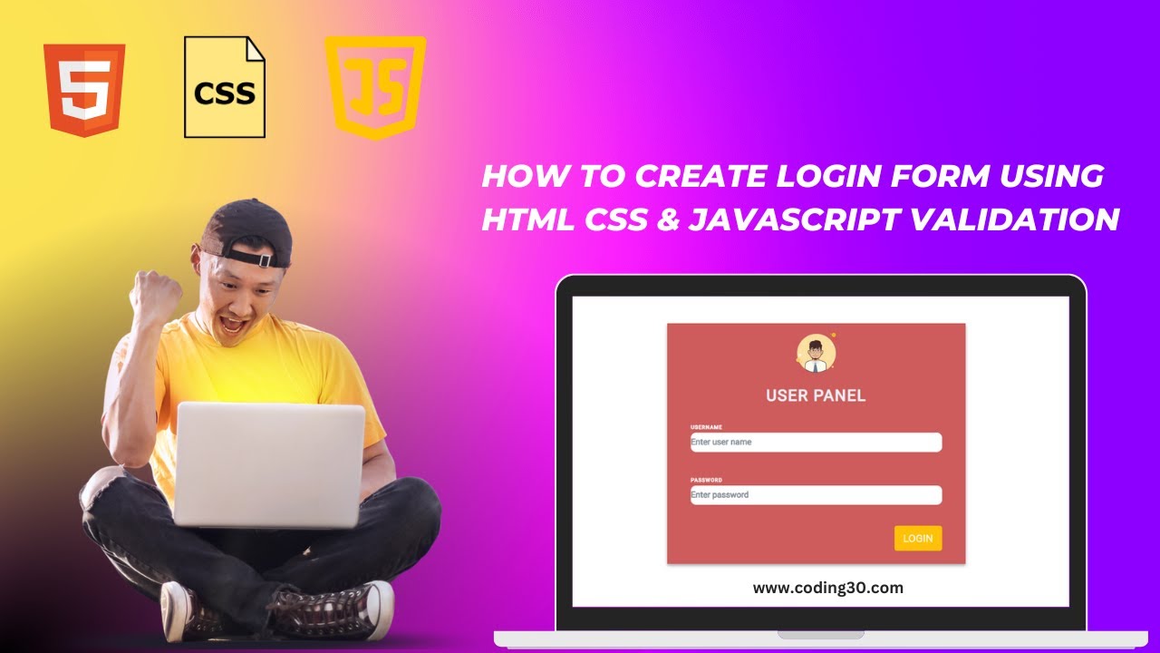 login form validation using html css & javascript | #html #css #javascript