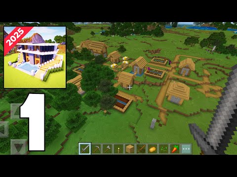 Craft World - Block Building 2025 - Survival Gameplay Part 1 - NEW START + VILLAGE!!