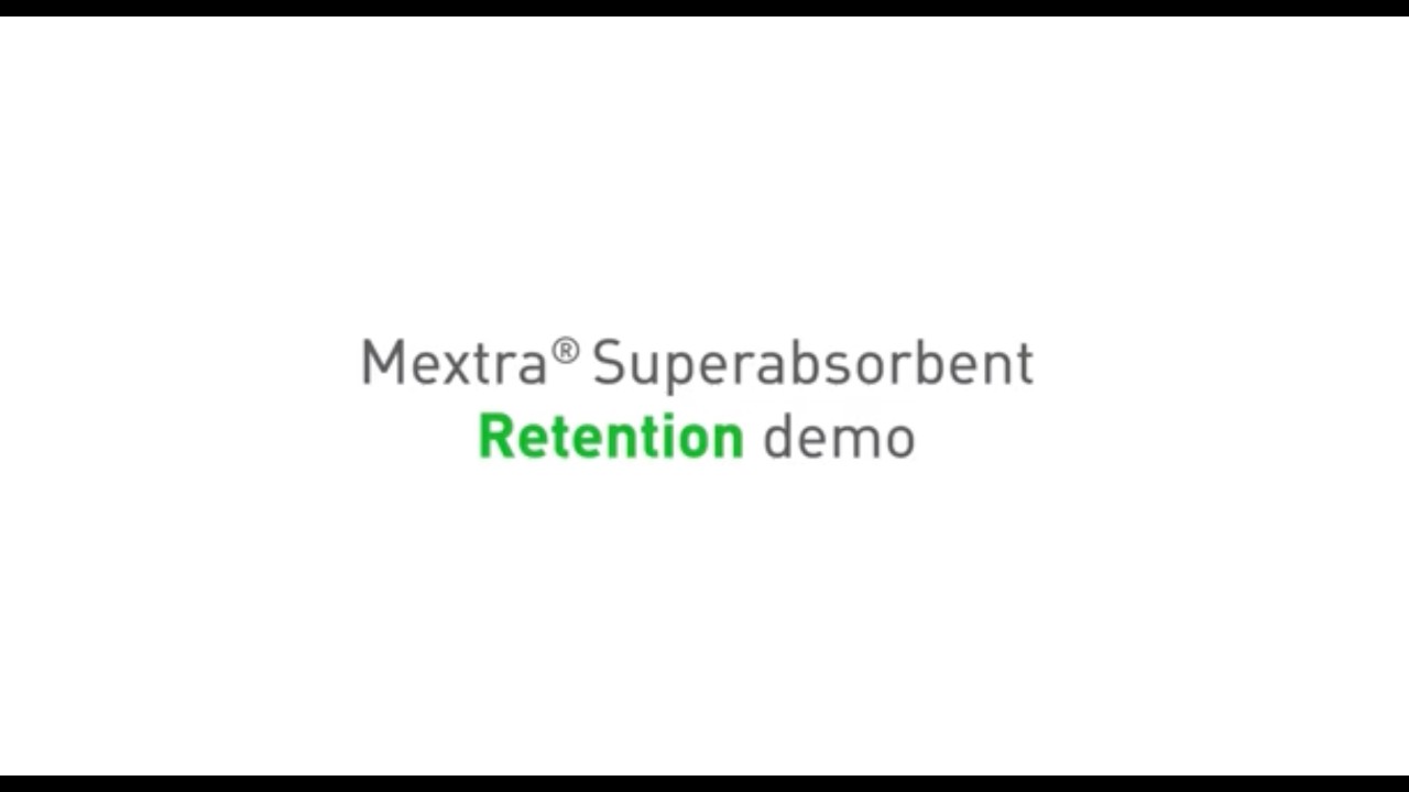 Mextra Superabsorbent: retention demo