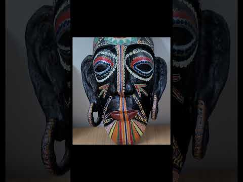 Voice of the mask- a glimpse into tribal Africa #linetopicture #tribes #mask #papermache #africa