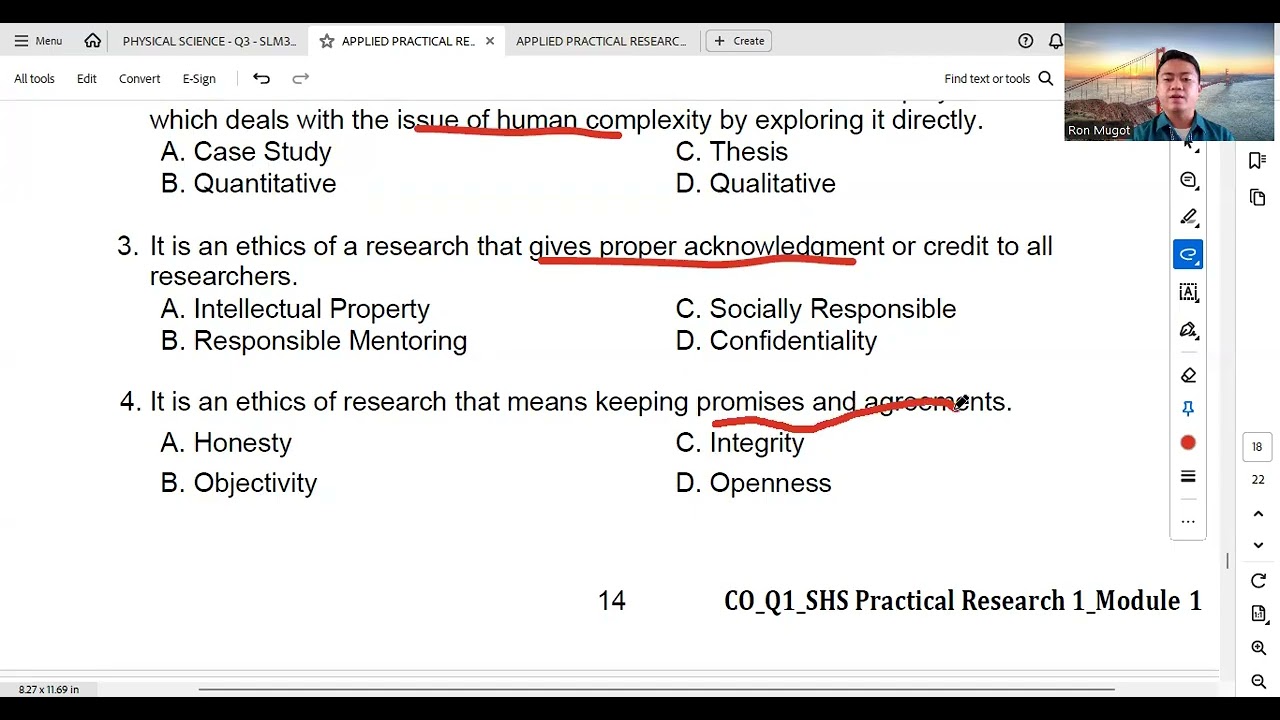 Practical Research 1 Module 1 Assessment on the Nature of Inquiry and Research