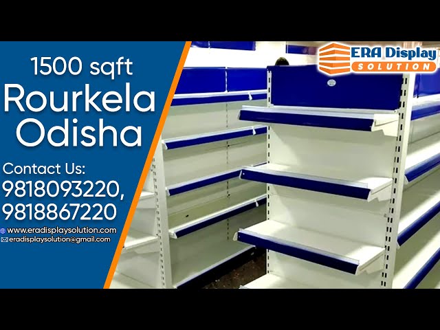FMCG Display Rack - White Supermarket Display Racks Manufacturer from Noida