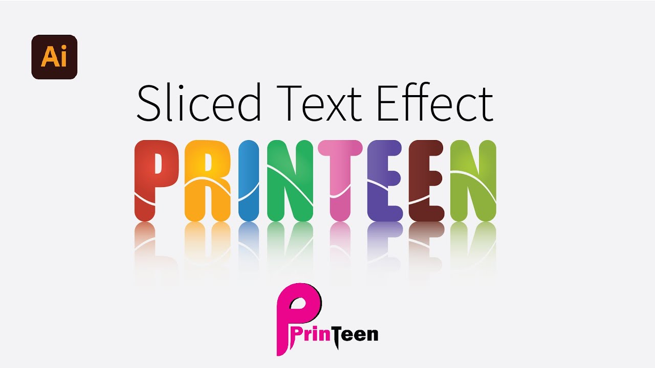Sliced Text Effect  Tutorial for beginner | Adobe Illustrator CC 2021