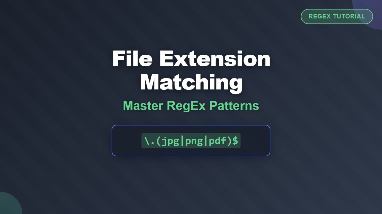 Regex for File Extension Matching: Master File Type Identification!