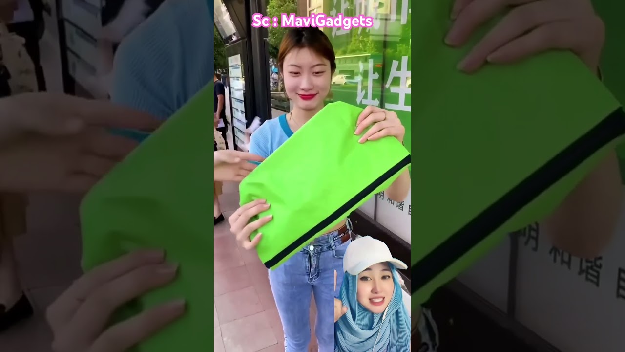 Wow tas belanja lipat praktis ⁉️😱 MaviGadgets #shorts #funny #dubbing