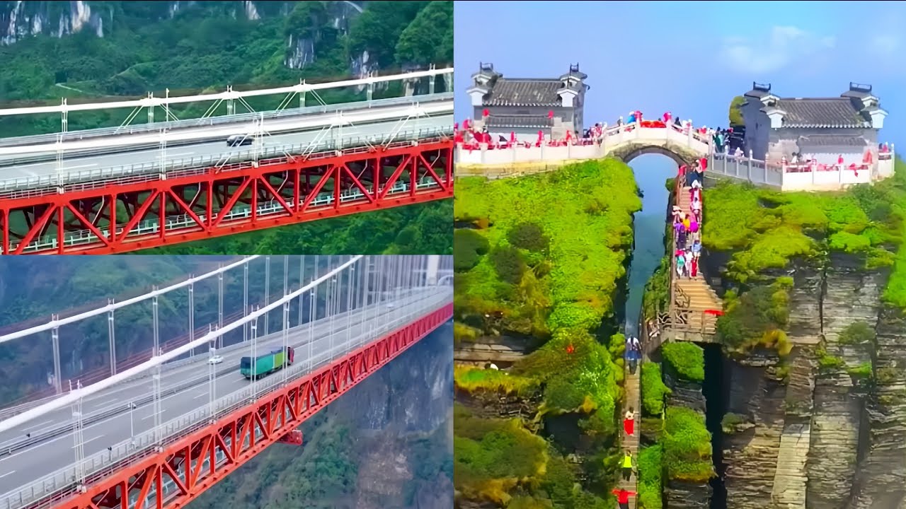 China's Stunning Mountain Bridges and Scenic Valleys: Engineering Marvels and Natural Beauty