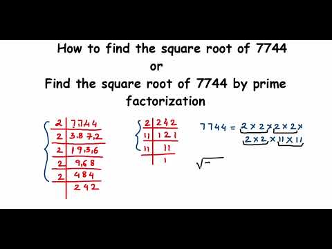 how to find square root of 7744.Find the square root of 7744 by prime factorization.Axiom 1729