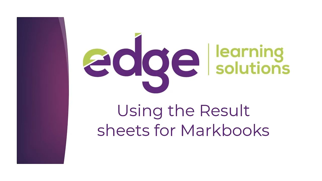 Results sheets Markbooks