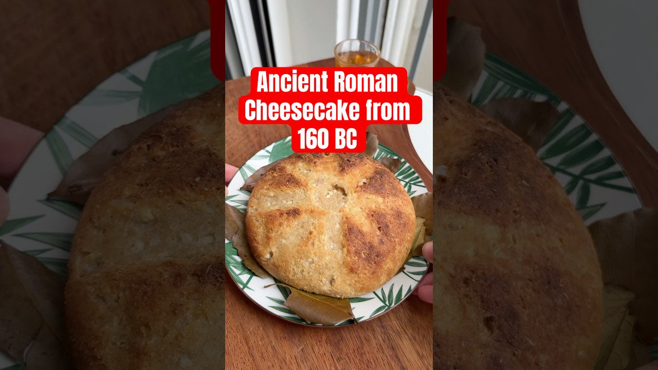 Ancient Roman Libum- The first cheesecake recipe #foodhistory #romanempire #recipes