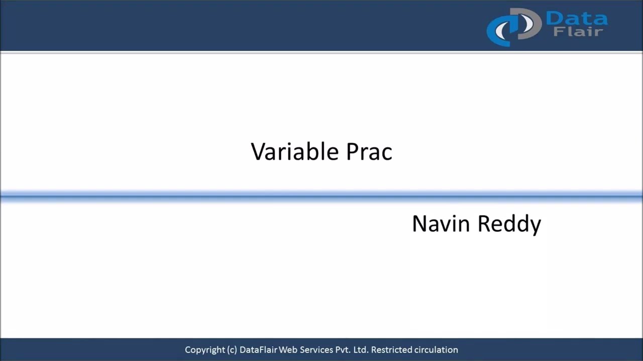 Java Variables Practical