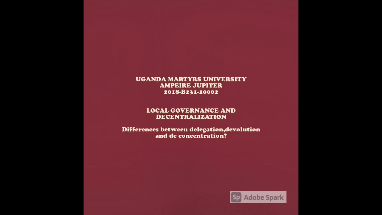 Differences between delegation devolution and deconcetration