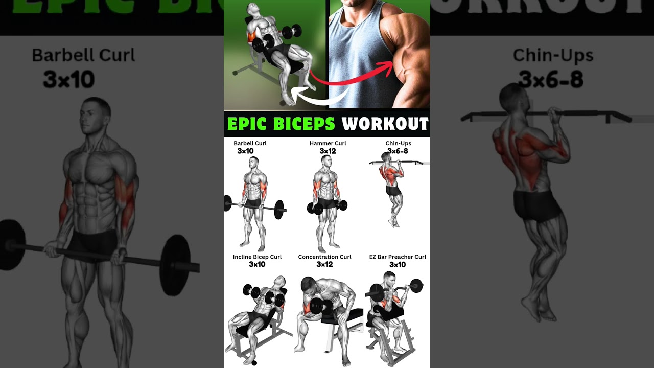 Top 6 Biceps Workout for Strength and Size #bicepsworkout