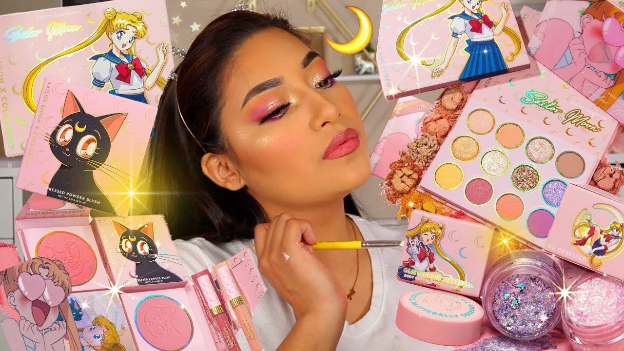 NEW COLOURPOP X SAILOR MOON COLLECTION REVIEW EVERYTHING SWATCHED & TRY ON
