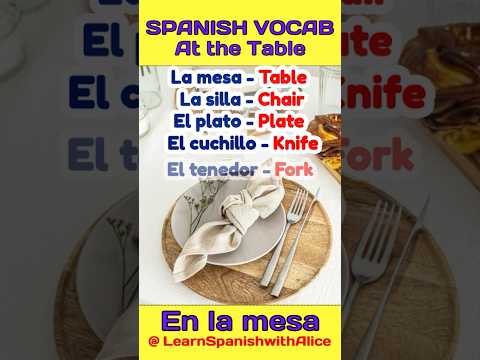 Essential Spanish Table Setting Vocabulary. #shorts #learnspanish