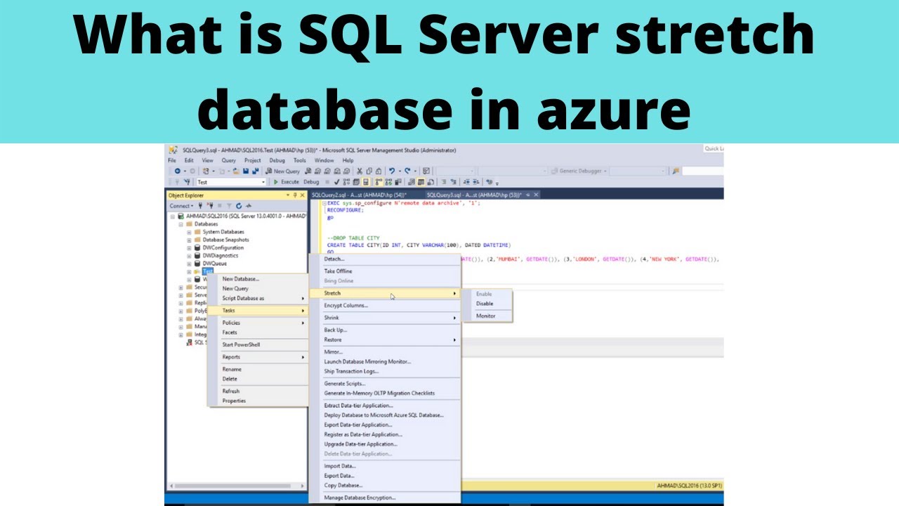09 What is SQL server stretch database in azure
