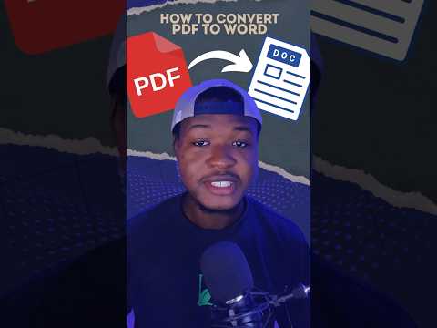 HOW TO CONVERT PDF file to Word for Free #asmr #tech #microsoft